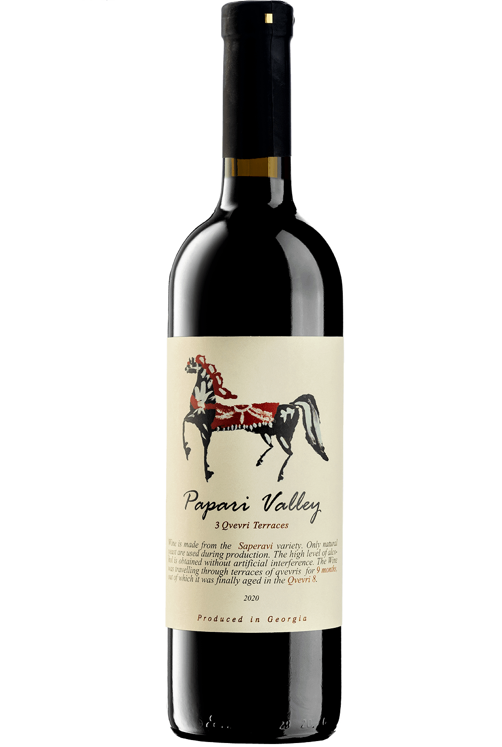 Papari Valley - 3 Qvevri Terraces - Organic Saperavi (Dry) 2020 | TAMADA